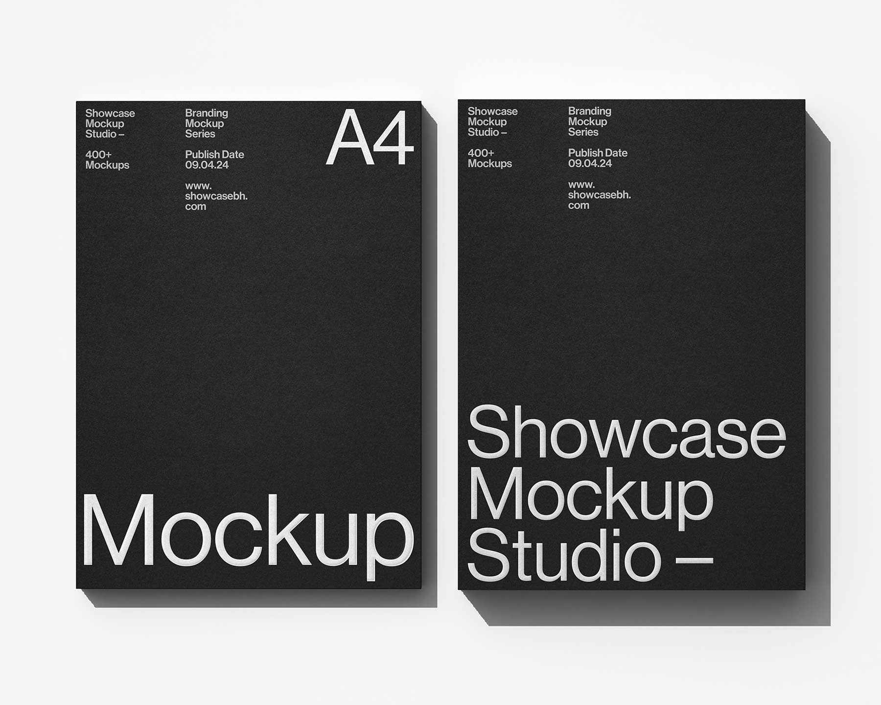 Black05_A4 Mockup – Showcase Mockup Studio