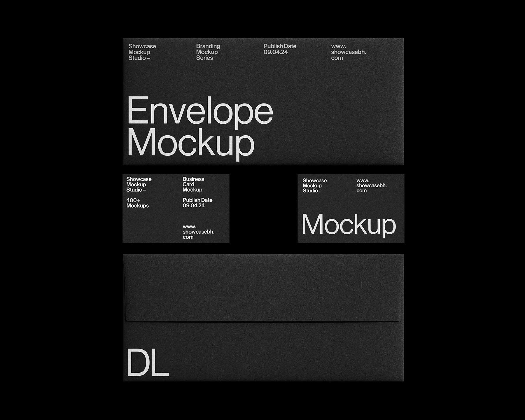 Black_Branding Mockup Series – Showcase Mockup Studio