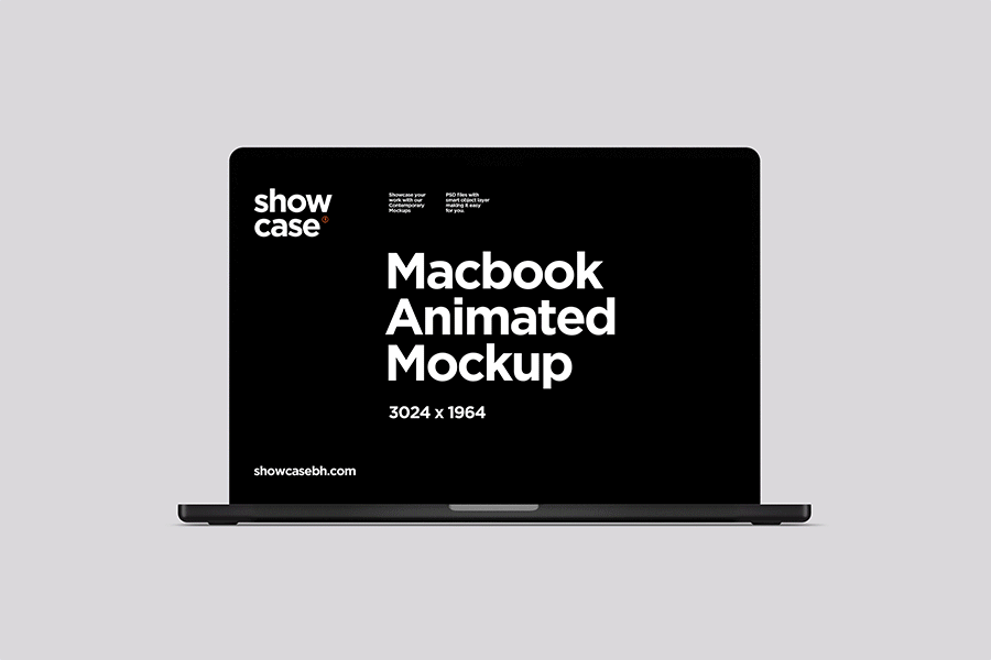 B_Animated MacBook Mockup Series – Showcase Mockup Studio