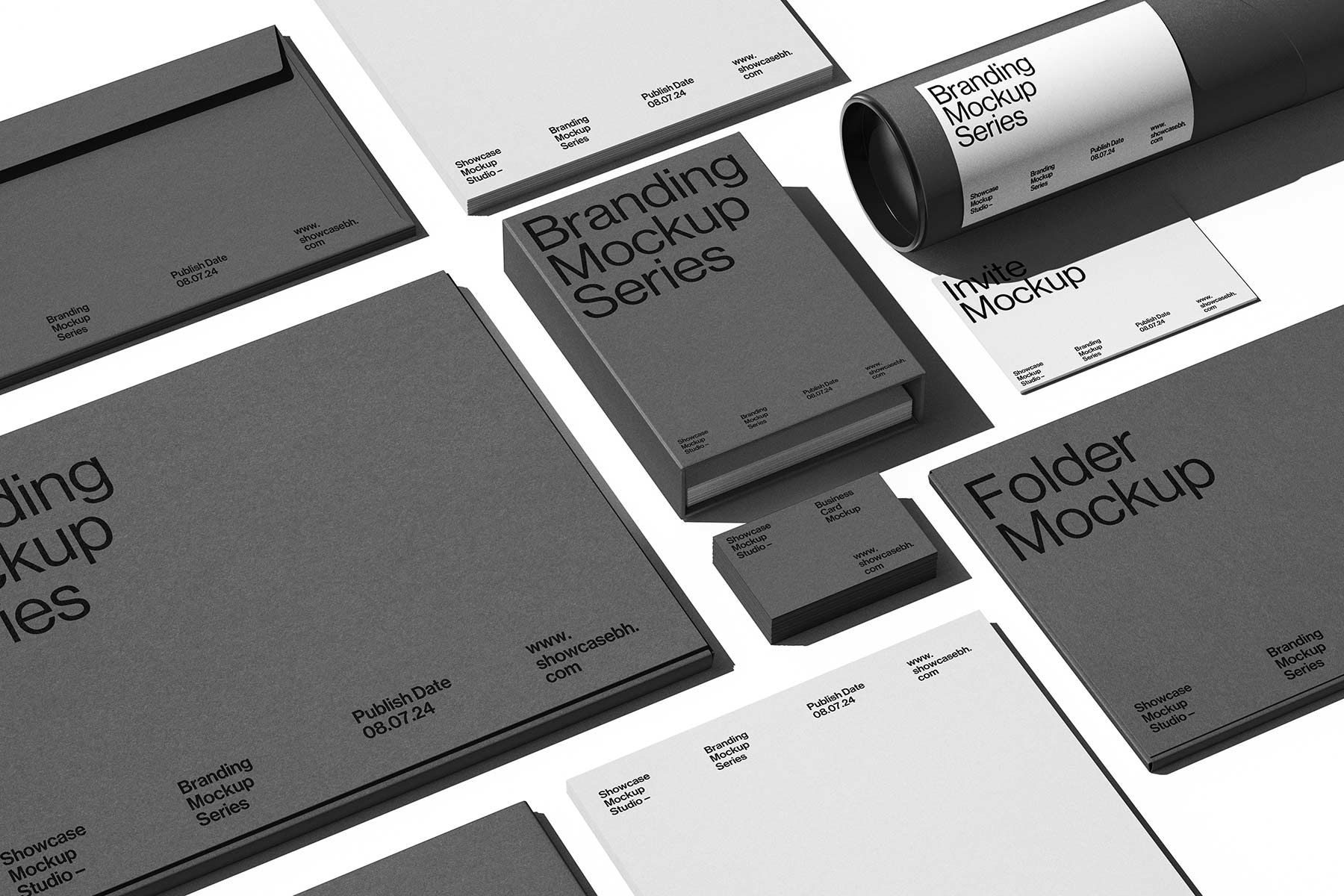Grey_Branding Mockup Series – Showcase Mockup Studio