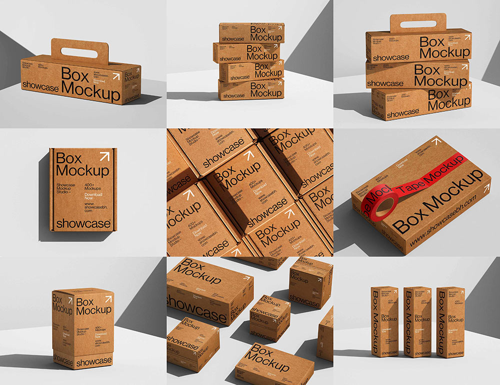 BP_Box Packaging Mockup Series – Showcase Mockup Studio
